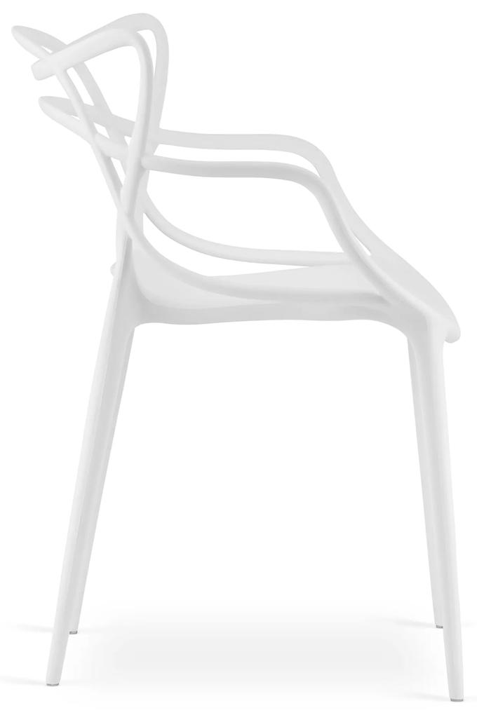Bílá plastová židle KATO
