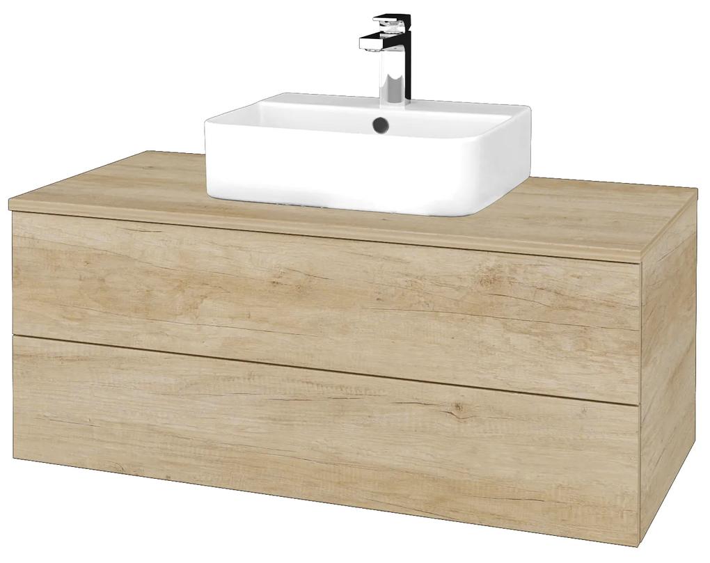 Dřevojas Koupelnová skříňka MODULE SZZ2 100 Varianta: M01 Bílá mat / M01 Bílá mat