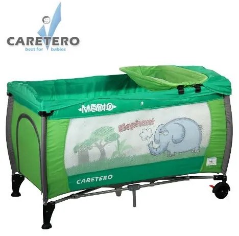 CARETERO | Caretero Medio | Cestovní postýlka CARETERO Medio green | Zelená |