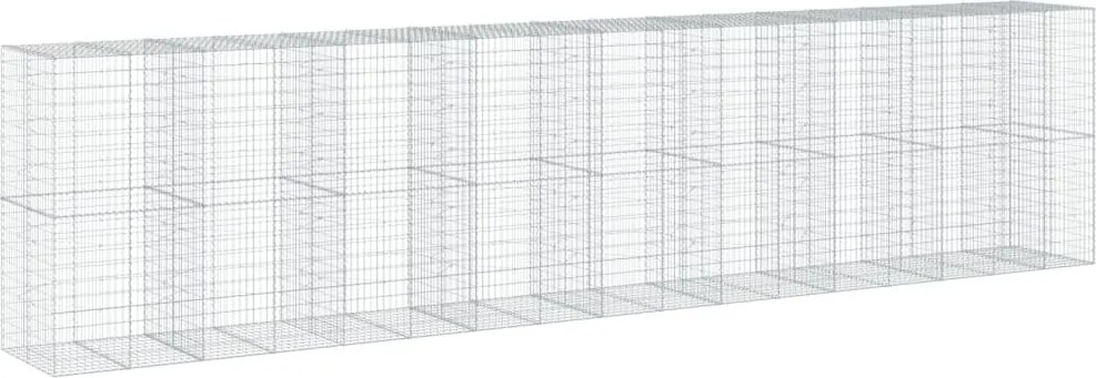 Gabionový koš s víkem 850 x 100 x 200 cm pozinkované železo 3295240