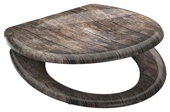 Eisl Sanitär WC prkénko Duroplast Soft Close Old Wood 82368