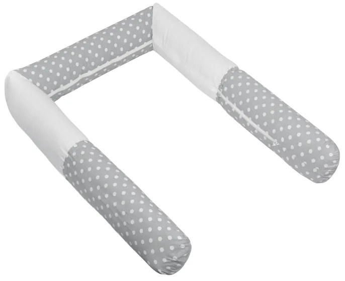 Bellatex Mantinel do postele VÁLEC průměr 16x280 cm Puntík šedá, bílá