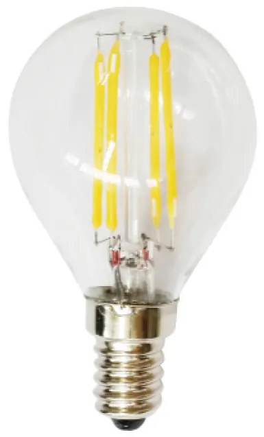 Diolamp Retro LED Filament žárovka Mini Globe Clear P45 4W/230V/E14/6500K/440Lm/360°