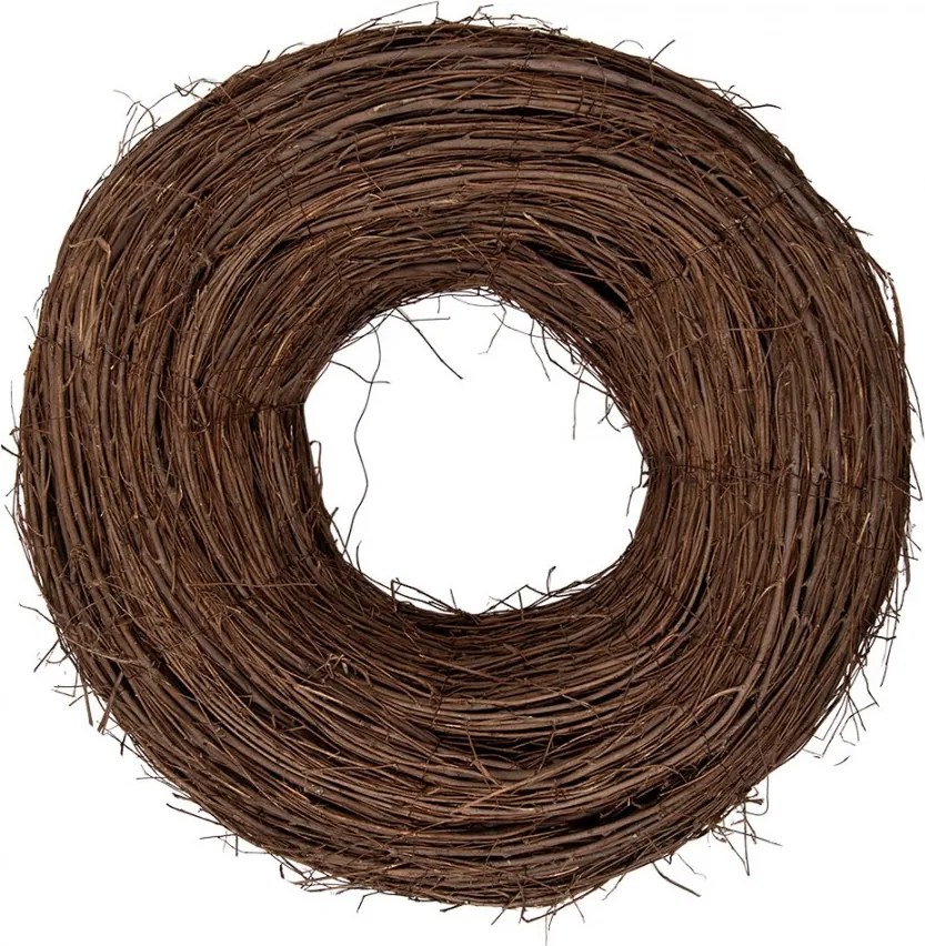 Přírodní hnědý proutěný jilmový věnec Elm L - Ø 50*14 cm
