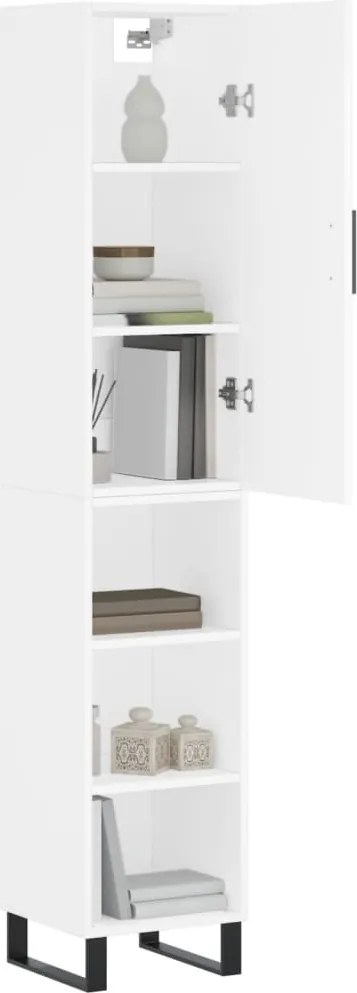 Skříň highboard bílá 34,5 x 34 x 180 cm kompozitní dřevo 3199001