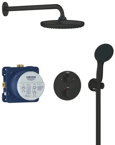Grohe Precision Thermostat sprchový systém včetně podomítkového tělesa černá matná 348832430 G348832430
