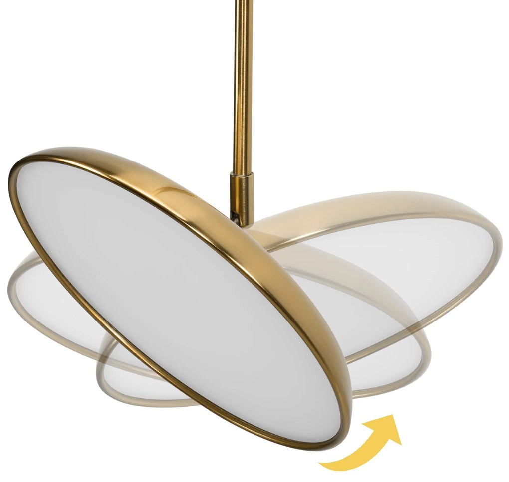 Toolight Toolight, LED stropní svítidlo APP1281-CP Gold, zlatá lesklá, OSW-05183