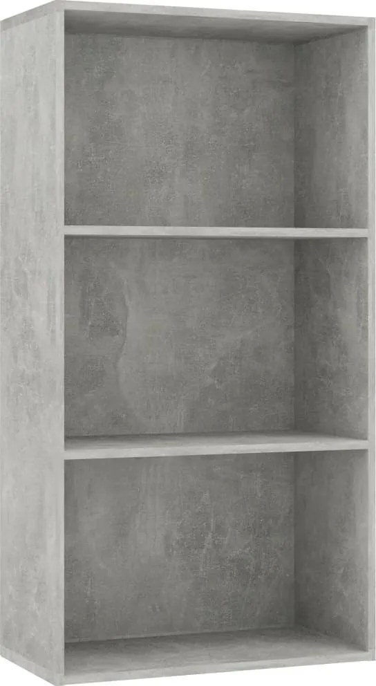 vidaXL Knihovna se 3 policemi 60 x 30 x 114 cm dřevotříska [800976] Barva: Betonová šedá