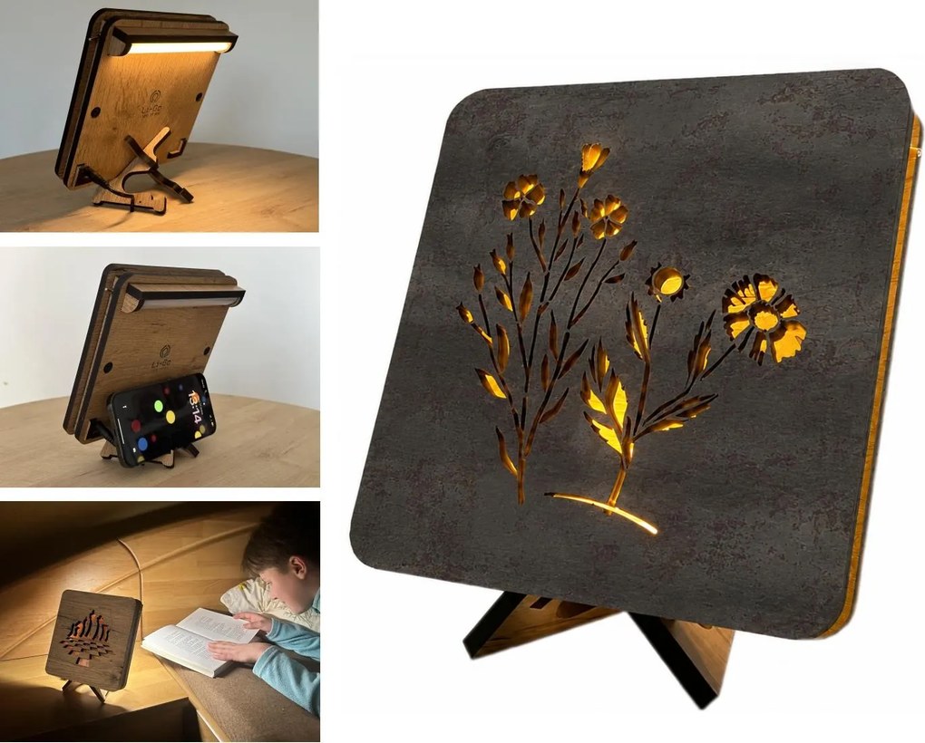 Li-Go "Hvozdík" lampa 19x19 cm provedení povrchu: černá s patinou