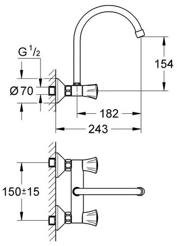 Grohe Costa L Baterie otočná 31191001