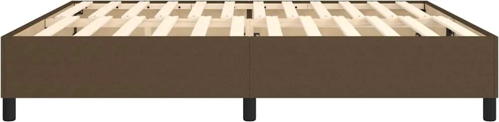 Rám postele s boxspringem tmavě hnědý 200 x 200 cm textil 3120889