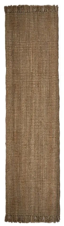 Hnědý jutový běhoun Flair Rugs Jute, 60 x 230 cm