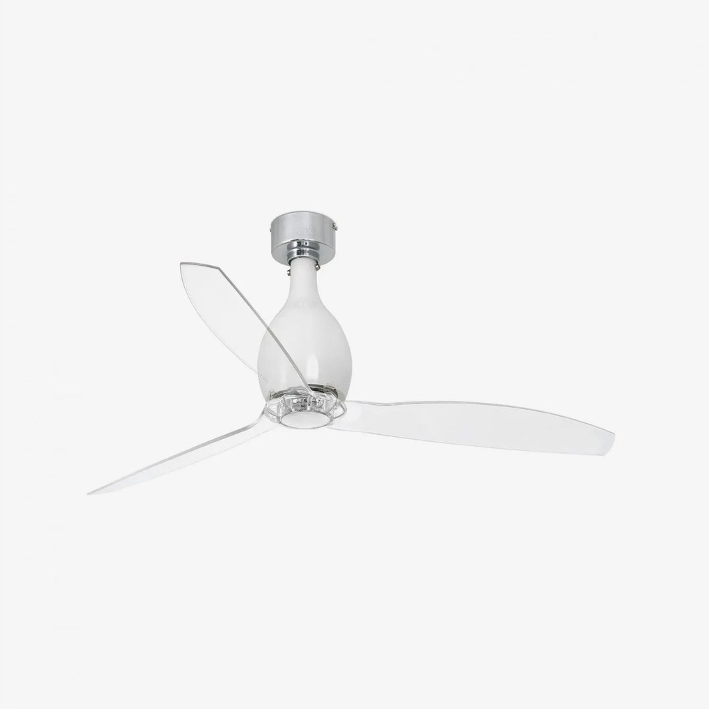 FARO 32020 MINI ETERFAN M, bílá/transparentní, stropní ventilátor s DC motorem - FARO