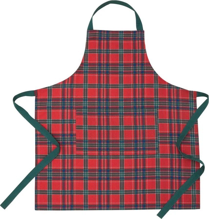 Bavlněná zástěra s vánočním motivem Christmas Tartan Check – Catherine Lansfield