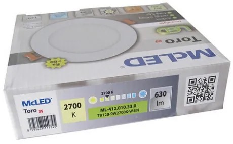 LED podhledové svítidlo McLED TORO R9 TR120-9W2700K-W-EN teplá bílá ML-412.010.33.0