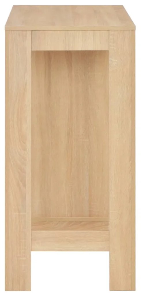 Barový stůl Eland s regálem - dubový | 110x50x103 cm