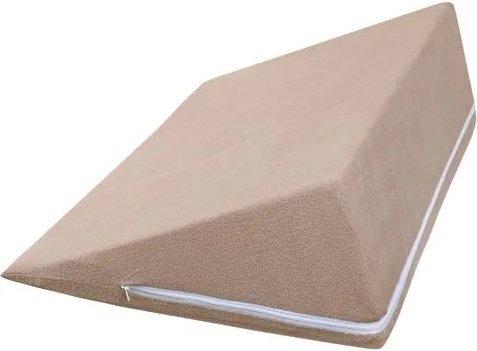 Bellatex Klínový podhlavník Hnědá 80x50x20 cm