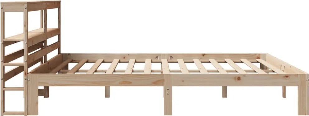 Rám postele s čelem 200 x 200 cm masivní borové dřevo 3306055