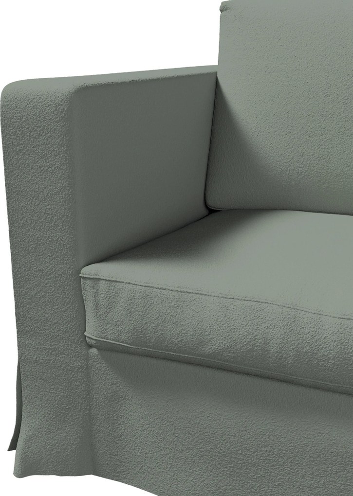 Potah na pohovku IKEA  Karlanda 3-místná nerozkládací, dlouhý barva zelená látka pletený vzor
