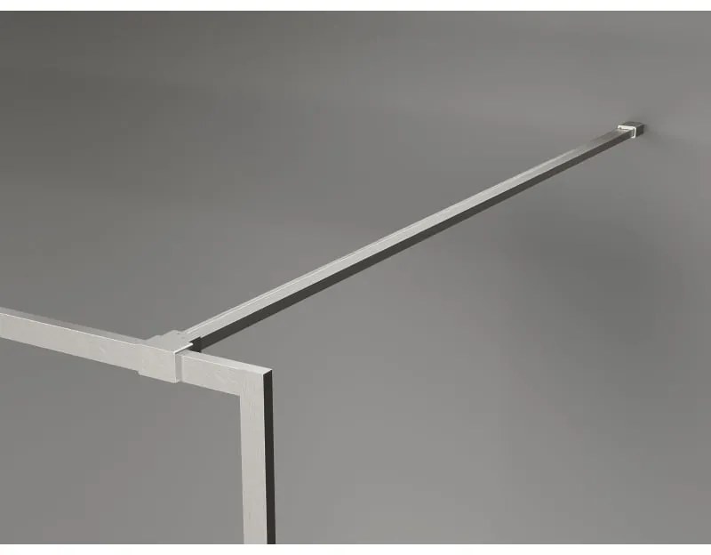 Mexen Kioto-F, sprchová zástěna s rámem 100 x 202 cm, 8 mm sklo námraza, ocelový profil, 800-100-104-97-30