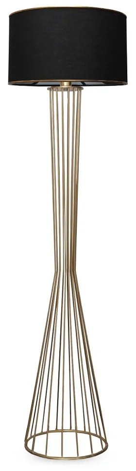 Designová stojanová lampa Fellini 155 cm černá / zlatá