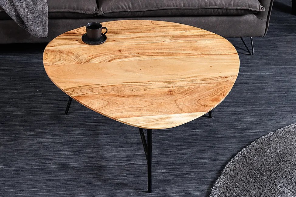 Designový konferenční stolek z masivu Beauty By Nature akácie 70cm