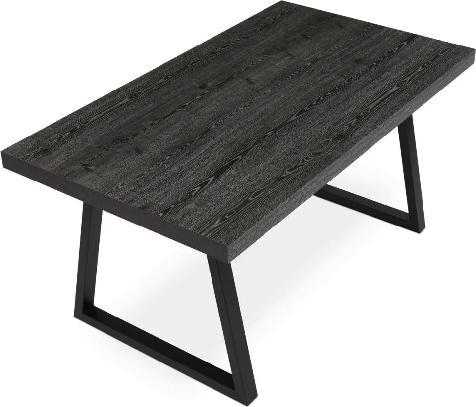 Jídelní stůl rozkládací 160- HT-R5624 GREY, lamino, šedý dub (160 x 90) cm