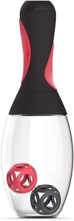 ASOBU Samba Shaker 600 ml, černá/červená