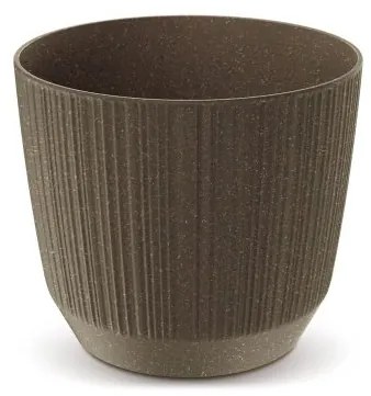 PROSPERPLAST Květináč - RYFO Eco Wood Průměr: 14,6 cm, Barva: kávová