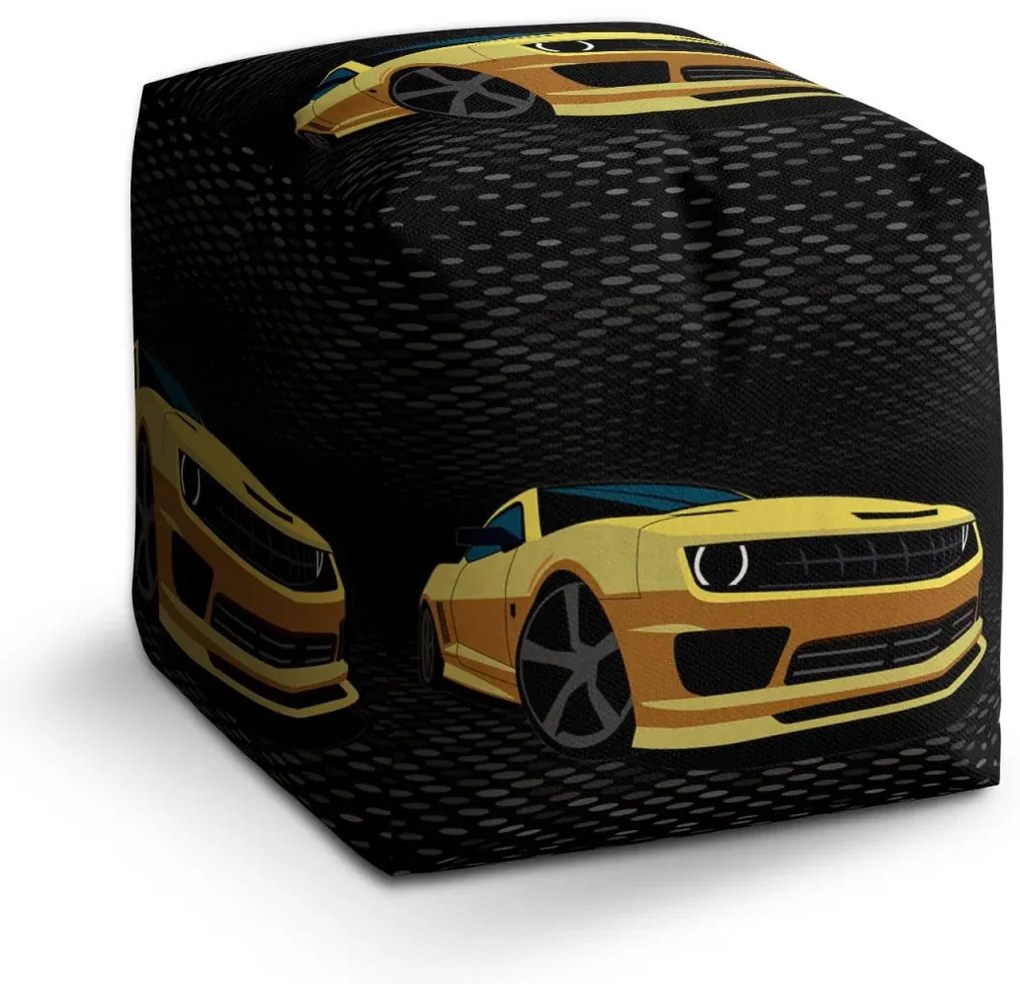 Sablio Taburet Cube Chevrolet Camaro Puntíky: 40x40x40 cm