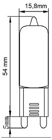 Skleněná LED žárovka G9 3,5W 3000K