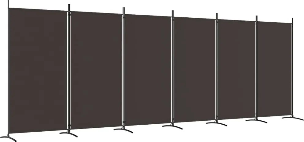 vidaXL 6dílný paraván 520x180 cm textil [350273] Barva: Bílá