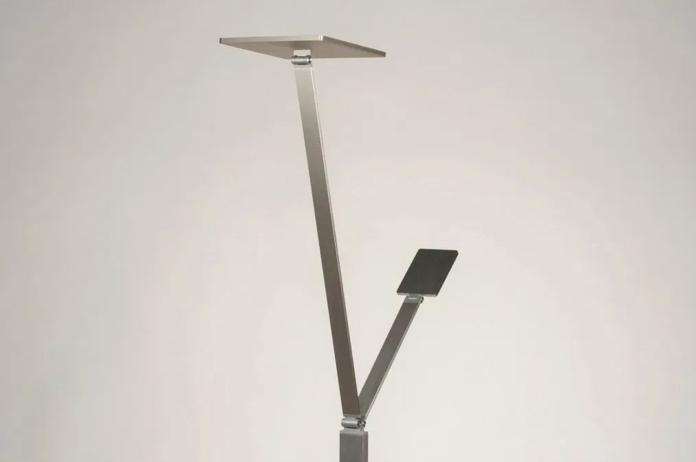 Stojací designová lampa Asymetrico Gene Silver Quadra