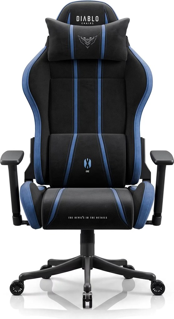 Látková herní židle černo-modrá Diablo X-One 2.0 Night Blue Small