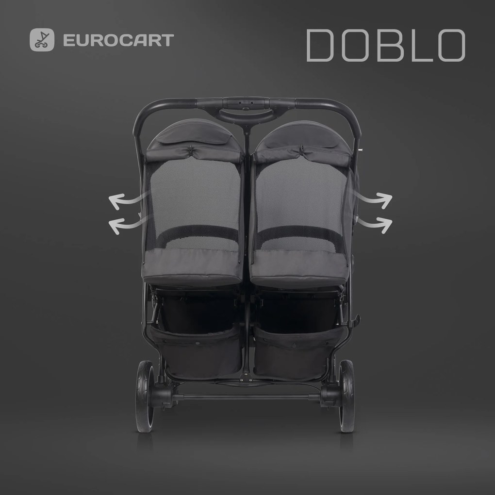 Sourozenecký kočárek Euro-Cart Doblo Iron