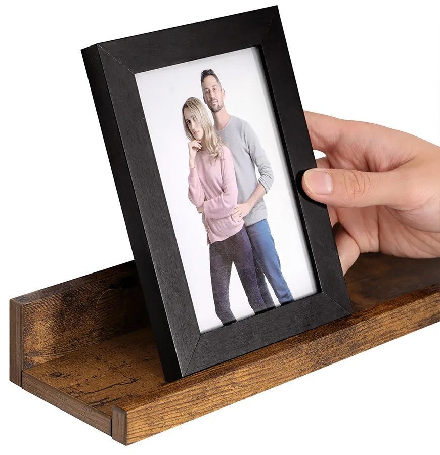 Sada 3 dřevěných nástěnných polic