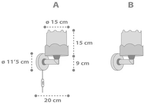 Dalber 61159S - Dětské nástěnné svítidlo BUNNY 1xE27/60W/230V oranžová