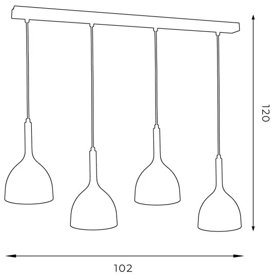 Lustr na lanku NOAK WOOD 4xE27/15W/230V bílá/buk