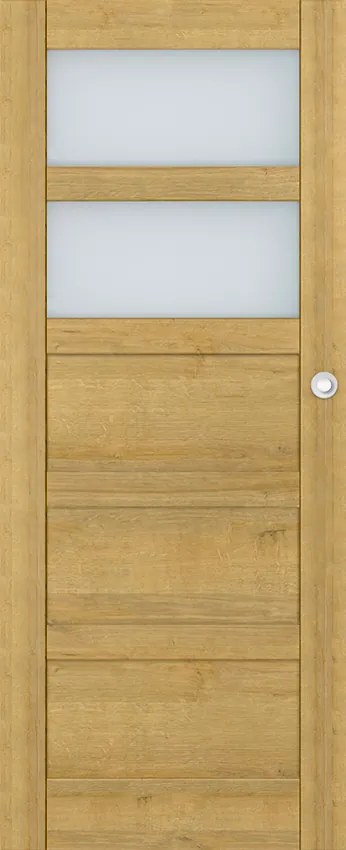posuvné interiérové dveře do pouzdra BRAGA model 3 Průchozí rozměr: 70 x 197 cm, Orientace dveří: Levé dveře, Dekor: Dub sonoma