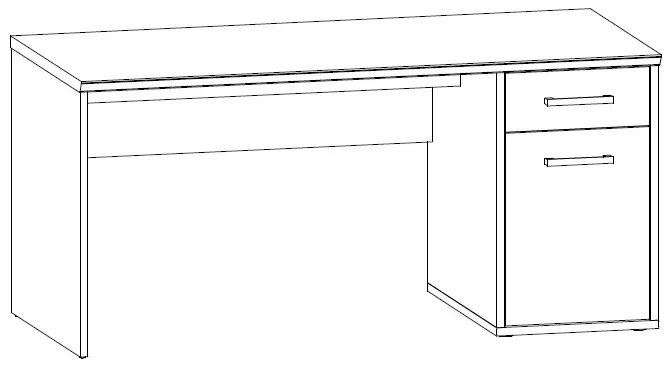 Psací stůl Romance, modřín/dub