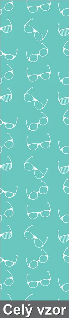 Textilesland Běhoun s motivem TURQUOISE LUNETTES GLASSES