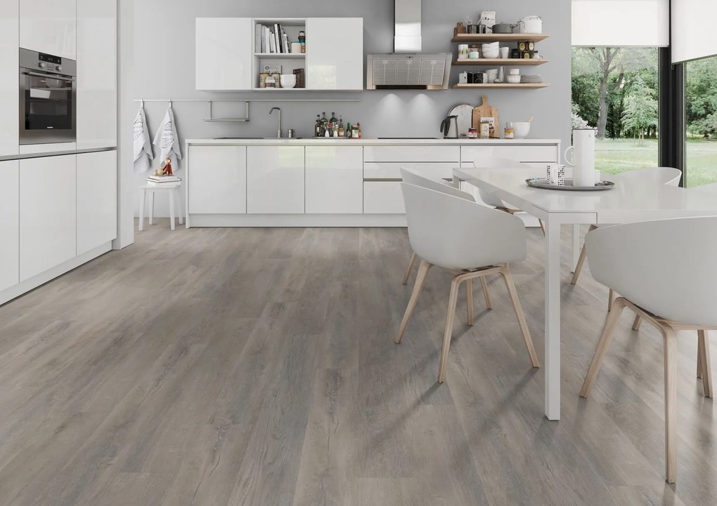 Oneflor AKCE: Vinylová podlaha lepená ECO 55 056 Old Oak Greige  - dub - Lepená podlaha