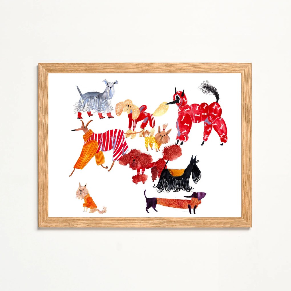 Kateřina Coufalová | Psi Rám: Černý, Velikost: 40 x 60 cm