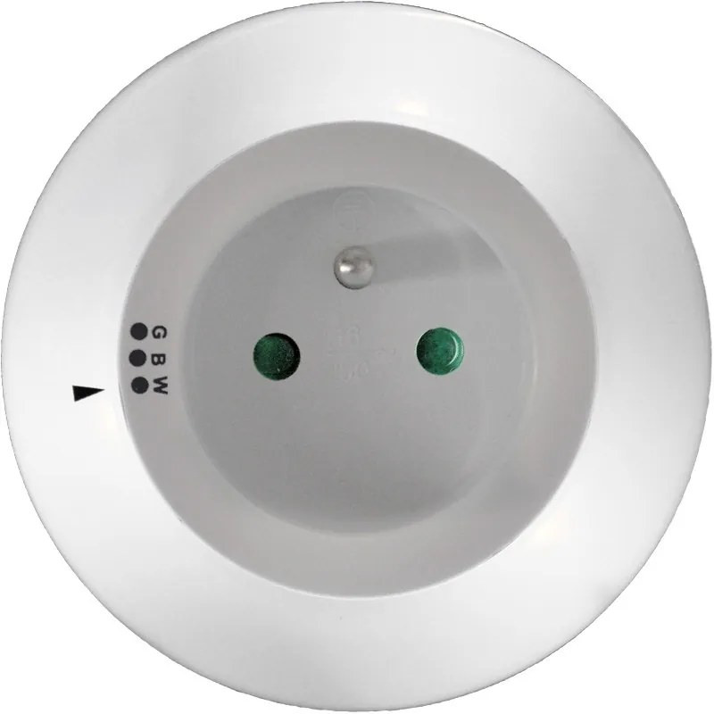 Solight noční LED světélko s průběžnou zásuvkou, volitelné 3 barvy světla, senzor, 230V WL93