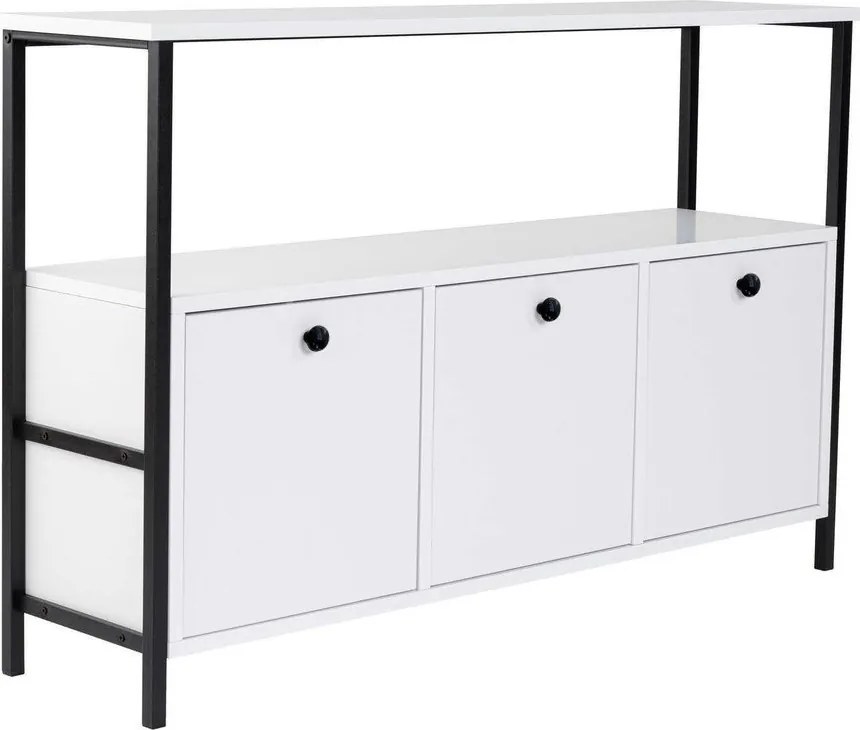 Bílý matný konzolový stolek 29,5x120 cm Solace – Kalune Design