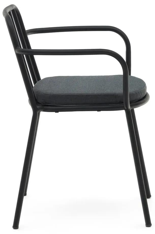 Černá kovová zahradní židle Bramant – Kave Home