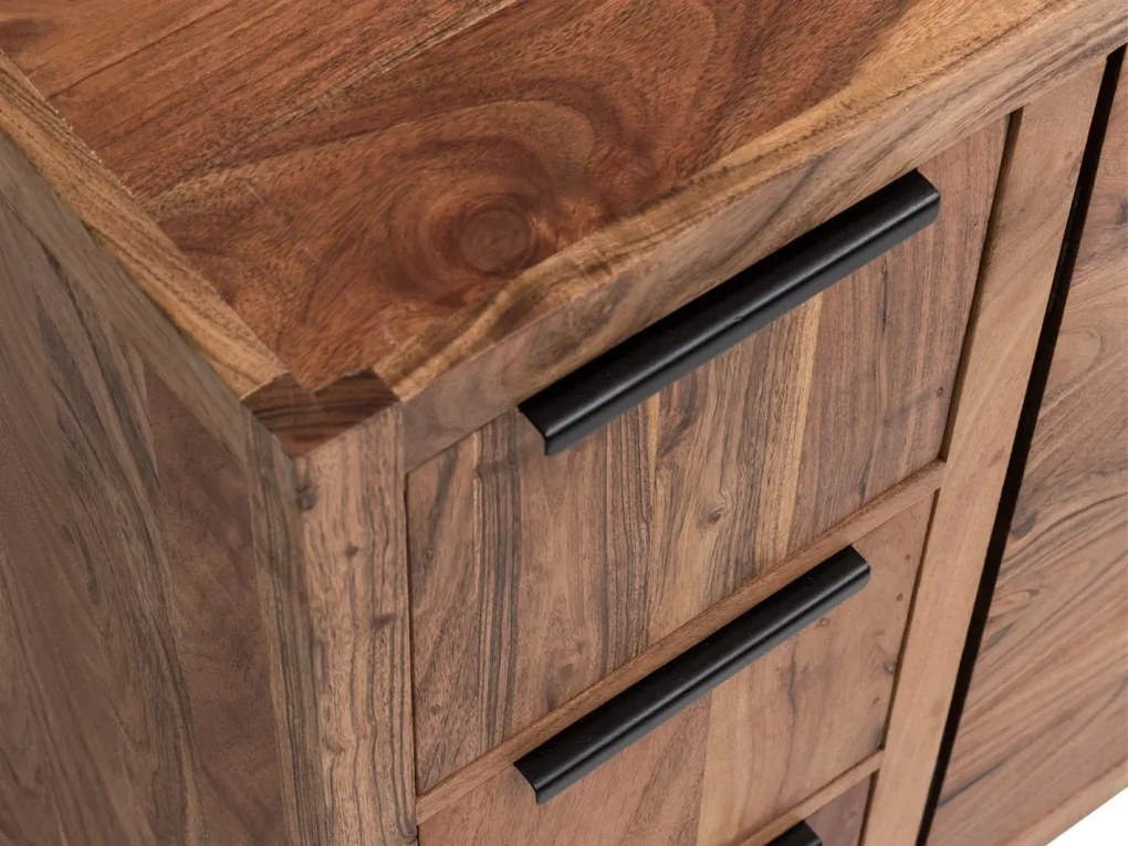 furniture-nabytek.cz - Masivní koupelnová sestava Sidora Light II z akáciového dřeva, lakovaná, hnědá