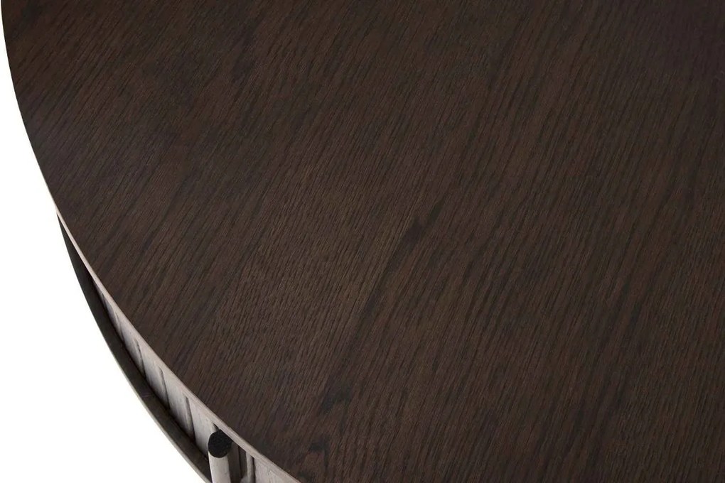 Designový konferenční stolek Palomino 85 cm tmavě hnědý dub