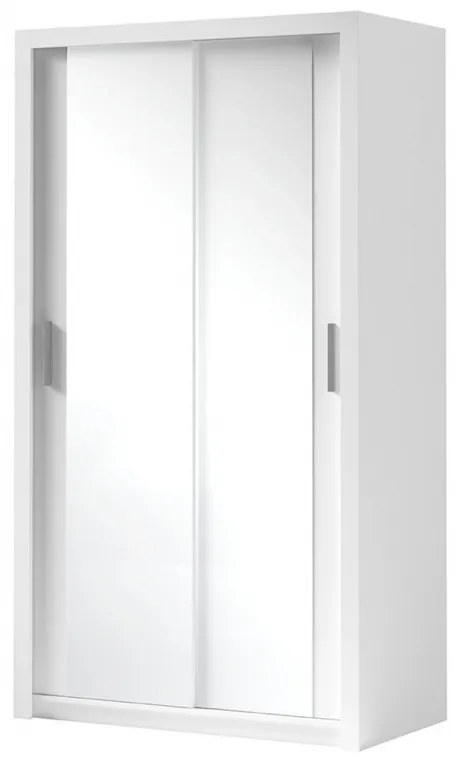 Šatní skříň s posuvnými dveřmi a se zrcadlem Kler SZ120 KE05, Barva: dub zlatý / zrcadlo