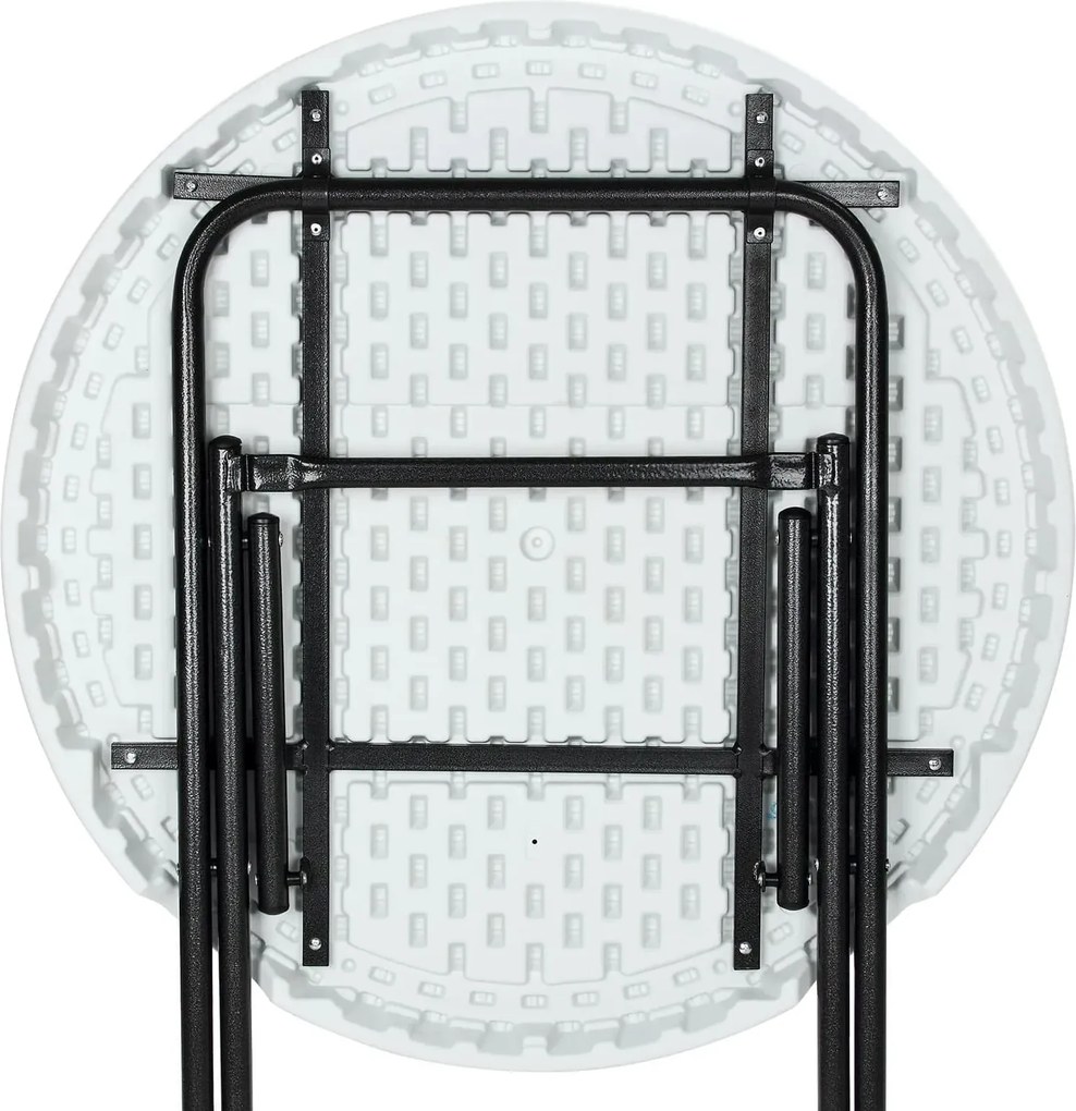 Cateringový skládací barový stůl STABLE 72 cm bílý